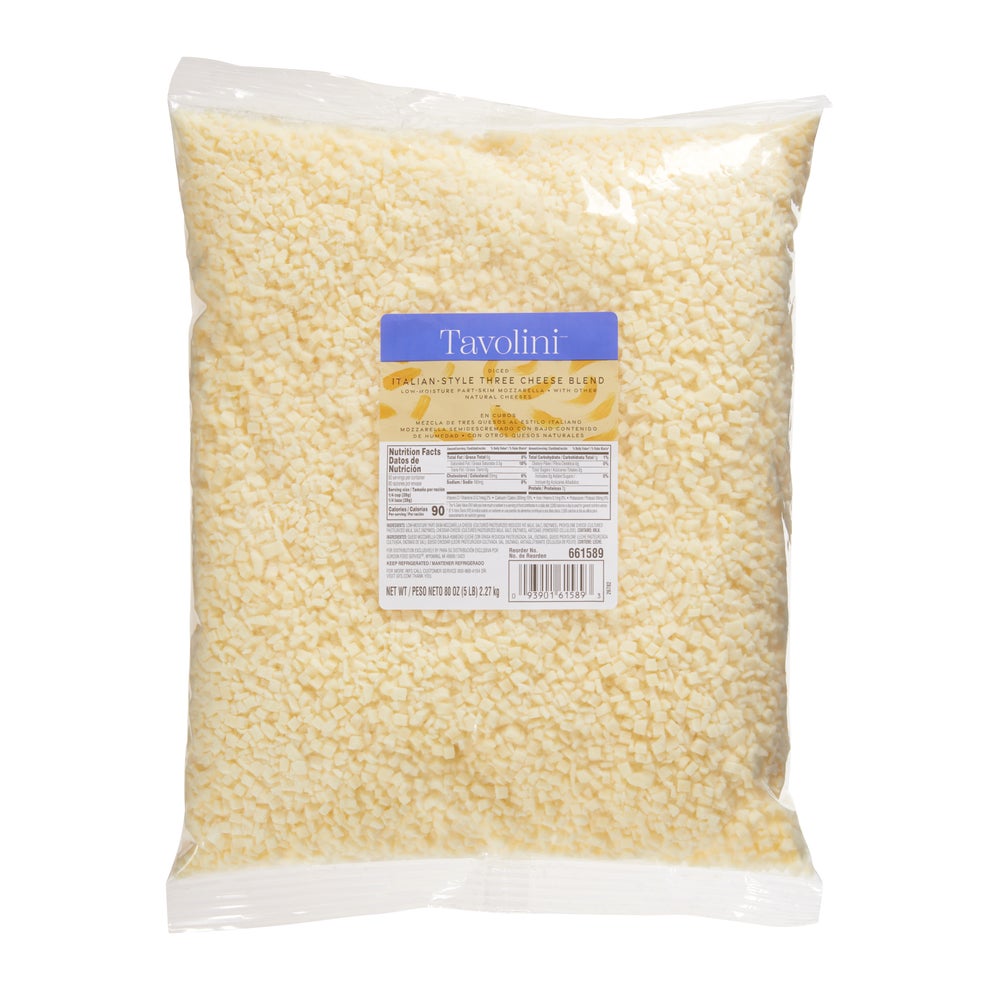 Italian Cheese Blend, Mozzarella/Provolone/White Cheddar, Diced ...